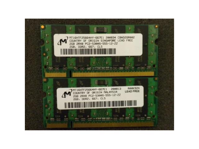 Click here for 4GB 2x2GB 2Rx8 Non-ECC DDR2 PC2-5300S MT16HTF25664... prices