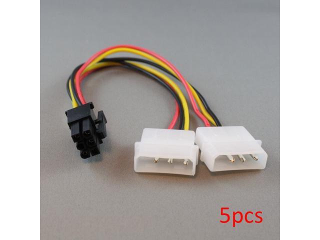Click here for 5pcs 8 Inch Dual 4-pin Molex to 6-pin PCI-E PCI Ex... prices