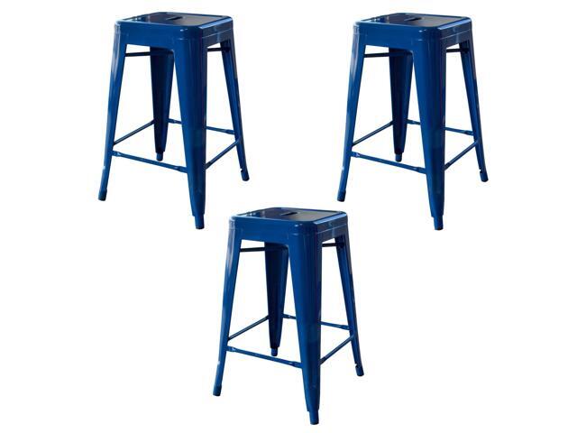 Click here for Loft Blue 24 in. Metal Bar Stool - 3 Piece prices