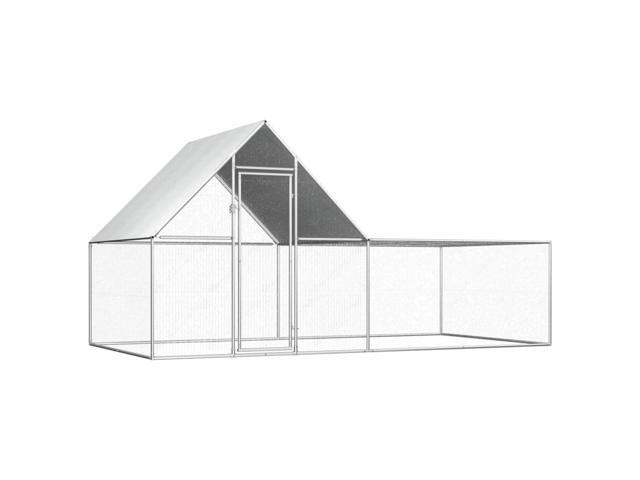 Click here for vidaXL Chicken Coop 13.1x6.6x6.6 Galvanized Steel prices