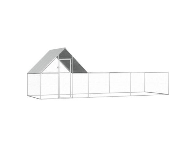 Click here for vidaXL Chicken Coop 19.7x6.6x6.6 Galvanized Steel prices