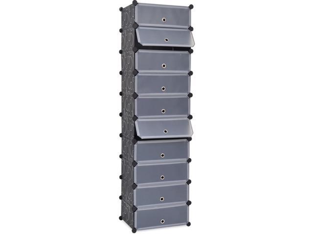 Click here for vidaXL Interlocking Shoe Organizer with 10 Compart... prices