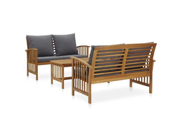 Click here for vidaXL 3 Piece Garden Lounge Set with Cushions Sol... prices