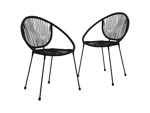 Click here for vidaXL Garden Chairs 2 pcs PVC Rattan Black prices
