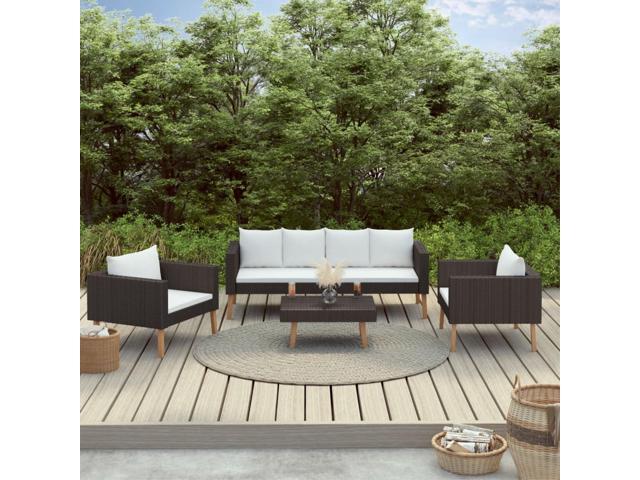 Click here for vidaXL 4 Piece Garden Lounge Set with Cushions Pol... prices