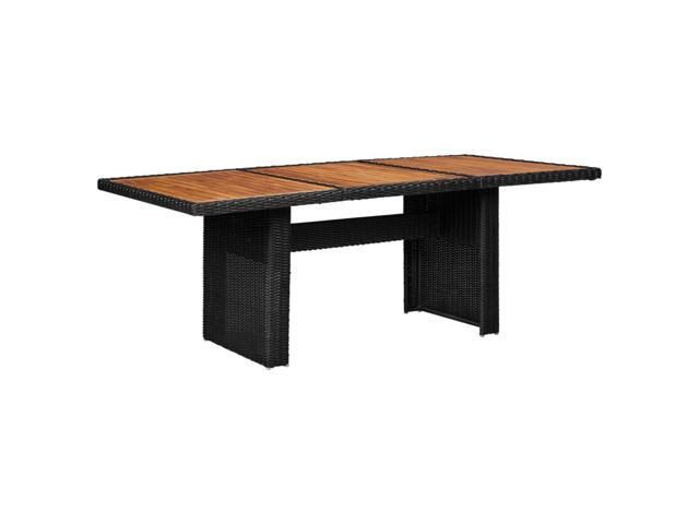 Click here for vidaXL Garden Dining Table Black 78.7x39.4x29.1 Po... prices
