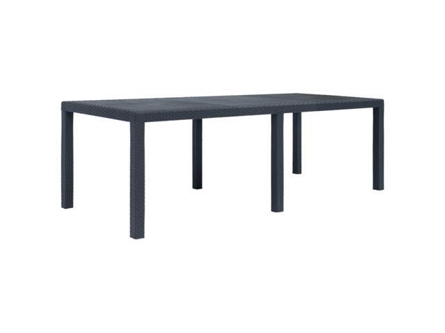 Click here for vidaXL Garden Table Anthracite 86.6x35.4x28.3 Plas... prices