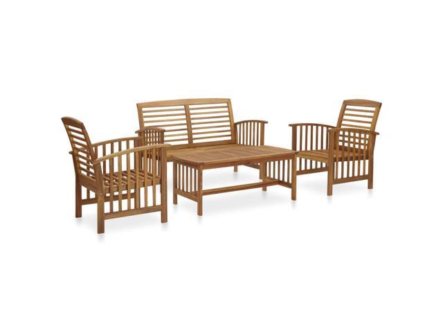 Click here for vidaXL 4 Piece Garden Lounge Set Solid Acacia Wood prices