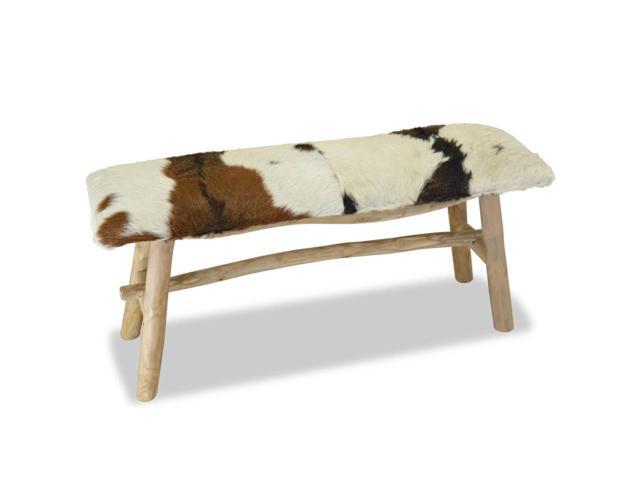 Click here for vidaXL Bench Real Leather Teak prices