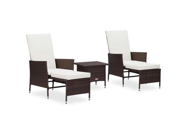 Click here for vidaXL 3 Piece Garden Lounge Set with Cushions Pol... prices