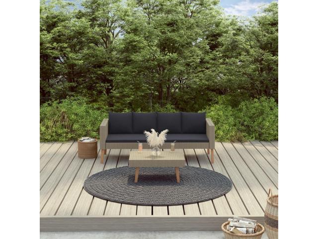 Click here for vidaXL 2 Piece Garden Lounge Set with Cushions Pol... prices