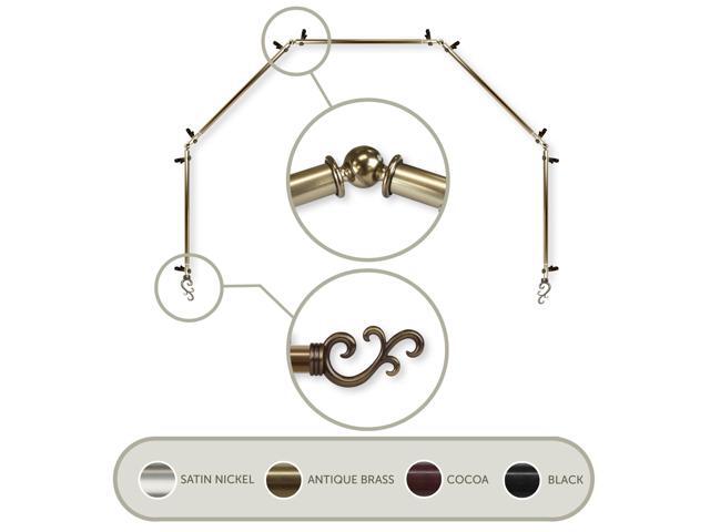 Click here for Mosey 13/16 inch 5-Sided Bay Window Curtain Rod 28... prices