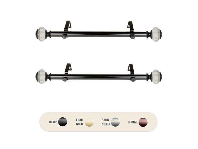 Click here for 1 inch Aria Side Curtain Rod 12-20 (Set of 2) - Bl... prices
