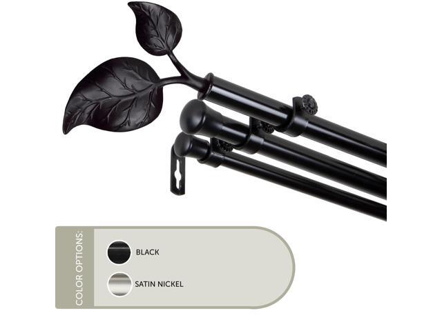 Click here for 13/16 inch Eve Triple Curtain Rod 48-84 - Black prices