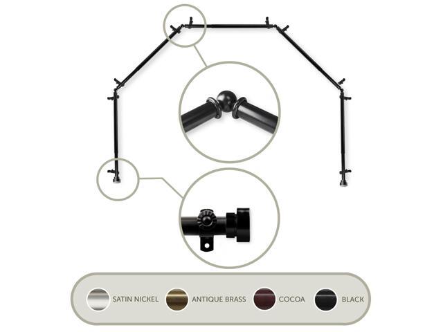 Click here for Thornhill 13/16 inch 5-Sided Bay Window Curtain Ro... prices