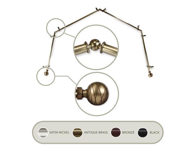 Click here for Lynn 13/16 inch 4-Sided Bay Window Curtain Rod - A... prices