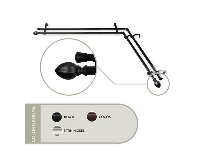 Click here for 13/16 inch Baronet Corner Window Double Curtain Ro... prices