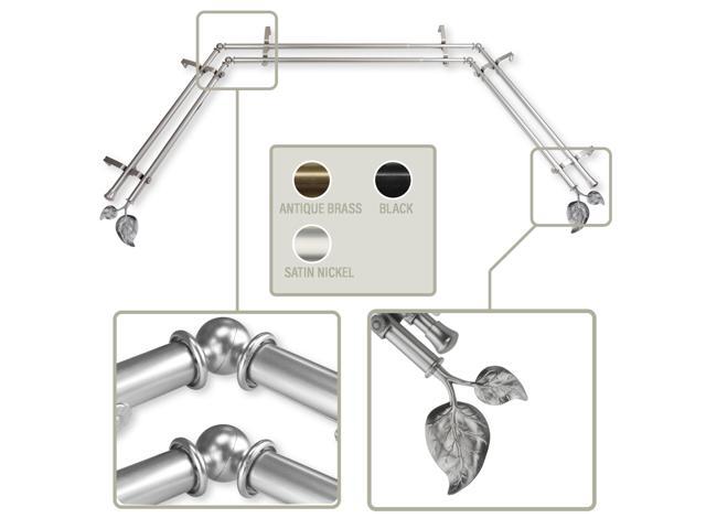 Click here for Eve 13/16 inch Bay Window Double Curtain Rod 20-36... prices