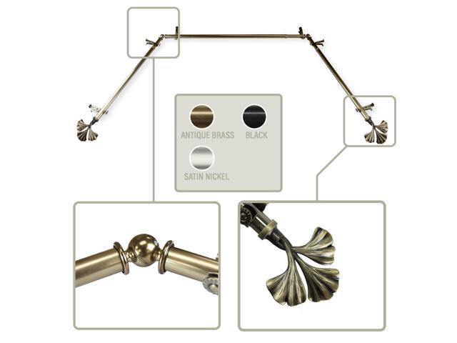 Click here for Maidenhair 13/16 inch Bay Window Curtain Rod 20-36... prices