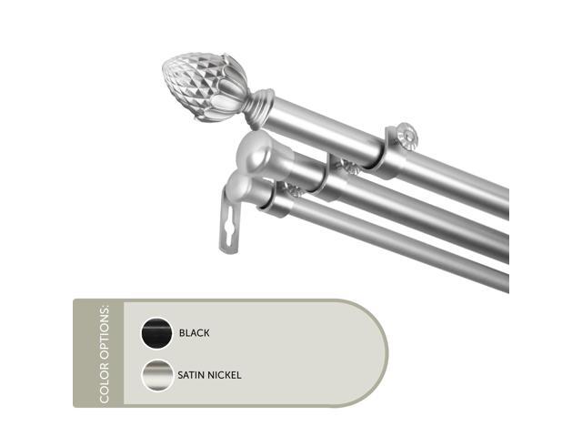 Click here for 13/16 inch Cupule Triple Curtain Rod 66-120 - Sati... prices