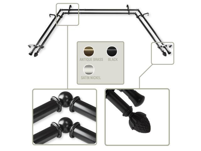 Click here for Cupule 13/16 inch Bay Window Double Curtain Rod 20... prices