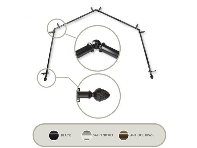 Click here for Cupule 13/16 inch 4-Sided Bay Window Curtain Rod 2... prices