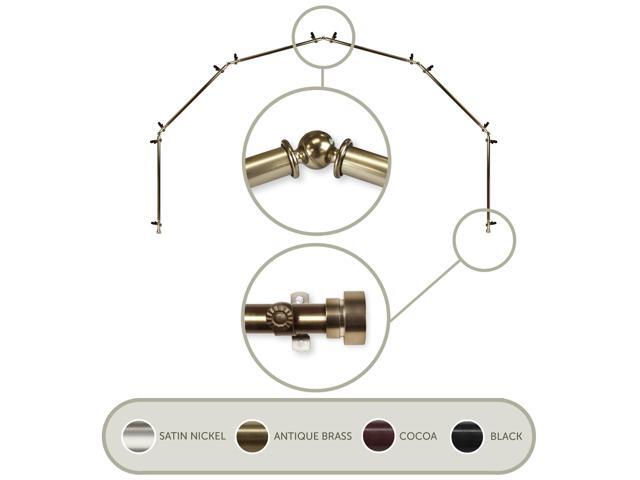 Click here for Thornhill 13/16 inch 6-Sided Bay Window Curtain Ro... prices