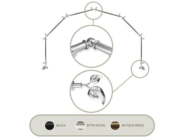 Click here for Eve 13/16 inch 6-Sided Bay Window Curtain Rod - Sa... prices