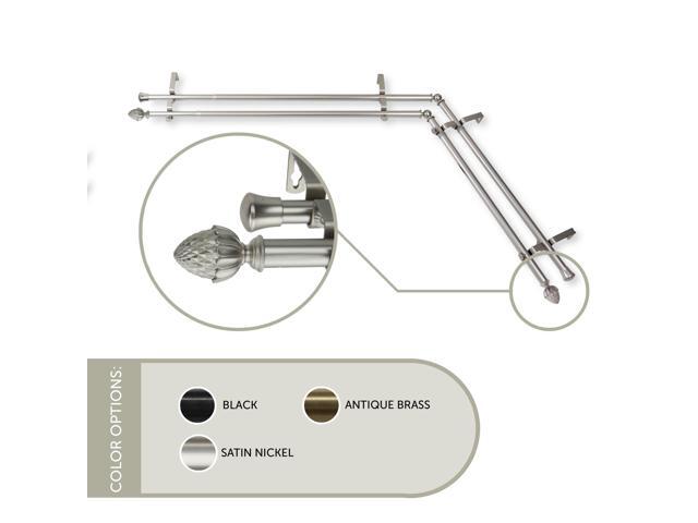 Click here for 13/16 inch Cupule Corner Window Double Curtain Rod... prices