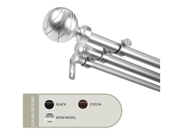 Click here for 13/16 inch Lynn Triple Curtain Rod 120-170 - Satin... prices