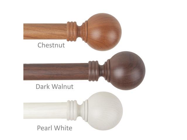 Click here for 1 inch Round Faux Wood Curtain Rod 28-48 - Chestnu... prices