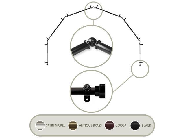 Click here for Thornhill 13/16 inch 6-Sided Bay Window Curtain Ro... prices