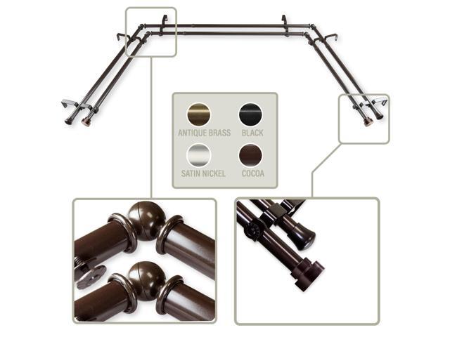 Click here for Thornhill 13/16 inch Bay Window Double Curtain Rod... prices