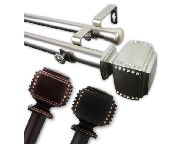 Click here for 1 inch Odin Double Curtain Rod 120-170 - Bronze prices