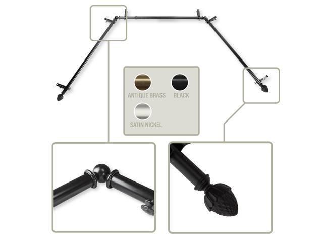 Click here for Cupule 13/16 inch Bay Window Curtain Rod 20-36  38... prices