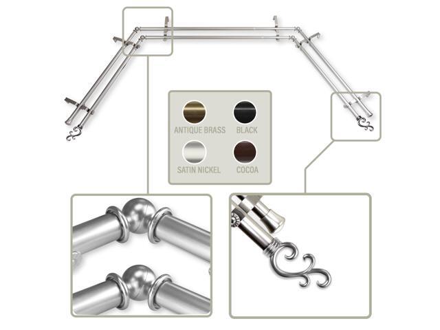 Click here for Mosey 13/16 inch Bay Window Double Curtain Rod 20-... prices