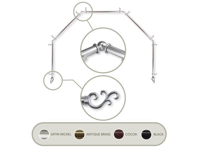 Click here for Mosey 13/16 inch 5-Sided Bay Window Curtain Rod 28... prices