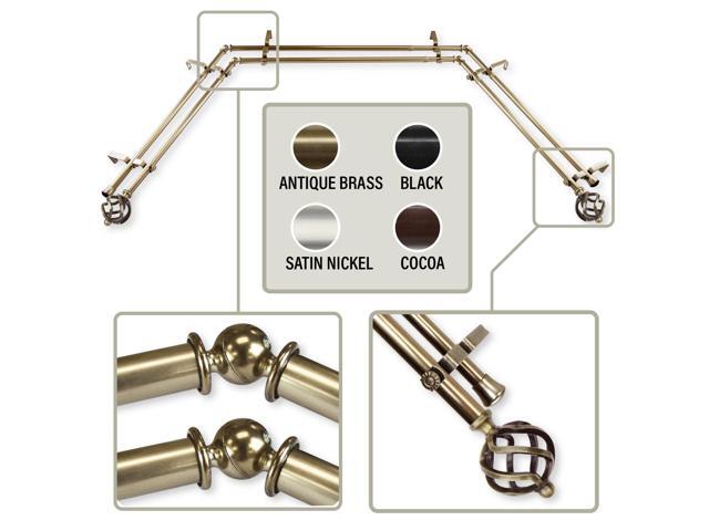 Click here for Roman 13/16 inch Bay Window Double Curtain Rod 20-... prices