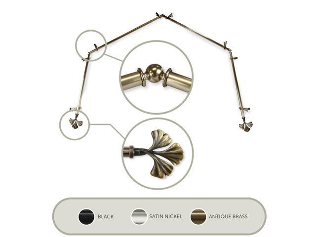 Click here for Maidenhair 13/16 inch 4-Sided Bay Window Curtain R... prices