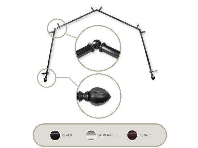 Click here for Baronet 13/16 inch 4-Sided Bay Window Curtain Rod... prices