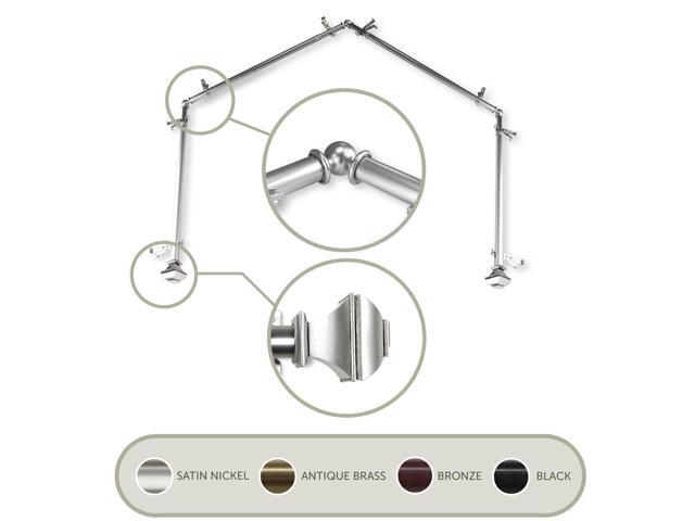 Click here for Maryland 13/16 inch 4-Sided Bay Window Curtain Rod... prices