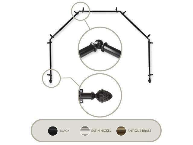 Click here for Maidenhair 13/16 inch 5-Sided Bay Window Curtain R... prices