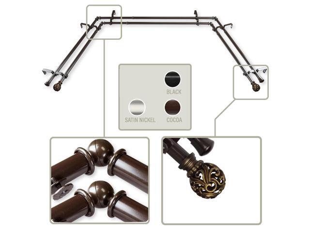 Click here for Cilla 13/16 inch Bay Window Double Curtain Rod 20-... prices