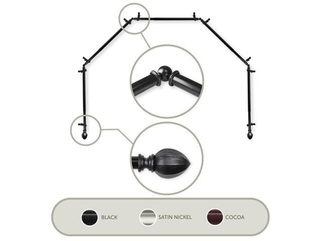 Click here for Baronet 13/16 inch 5-Sided Bay Window Curtain Rod... prices