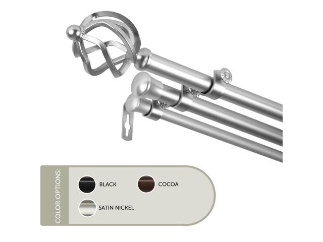 Click here for 13/16 inch Roman Triple Curtain Rod 120-170 - Sati... prices