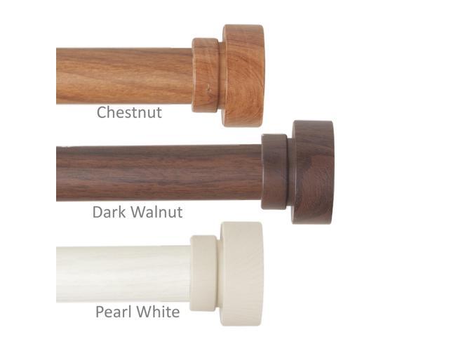 Click here for 1 inch Brett Faux Wood Curtain Rod 28-48 - Pearl W... prices