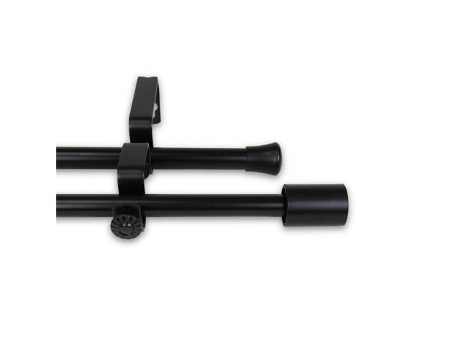 Click here for Bertha Double Curtain Rod 5/8 inch 28-48 Inch - Bl... prices