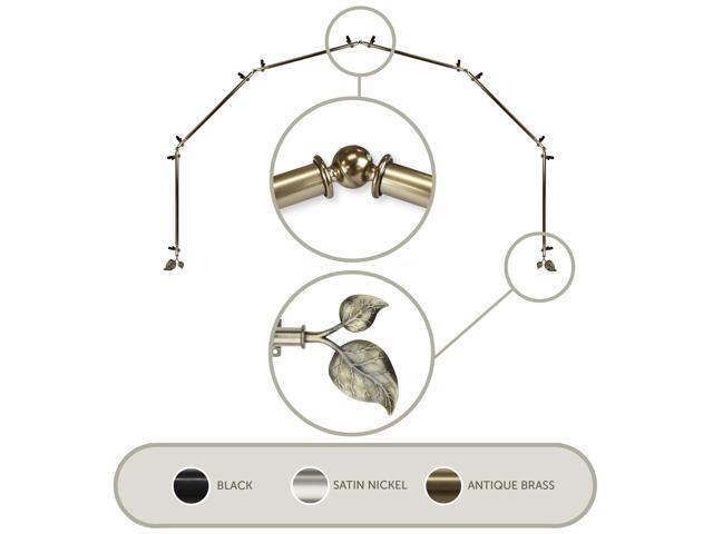 Click here for Eve 13/16 inch 6-Sided Bay Window Curtain Rod - An... prices