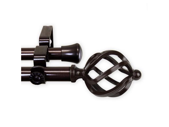 Click here for Roman Double Curtain Rod 13/16 inch 66-120 - Cocoa prices