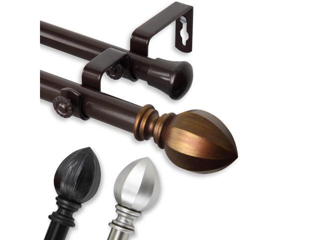 Click here for 13/16 inch Baronet Double Curtain Rod 66-120 - Sat... prices